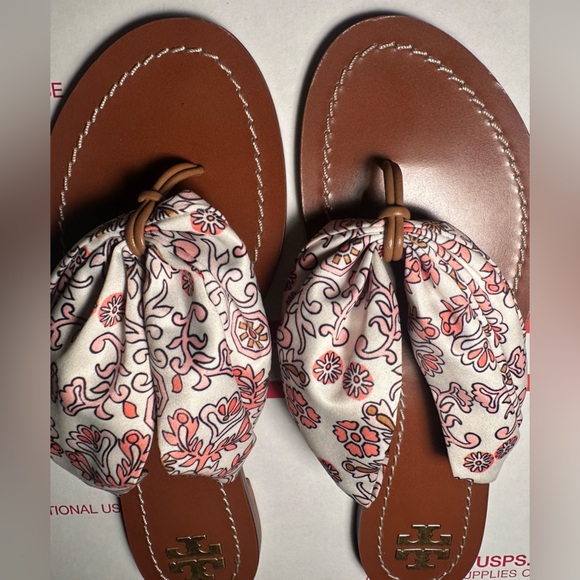 Tory Burch | Shoes | Tory Burch Hicks Garden Print Satin Carson Thong ...
